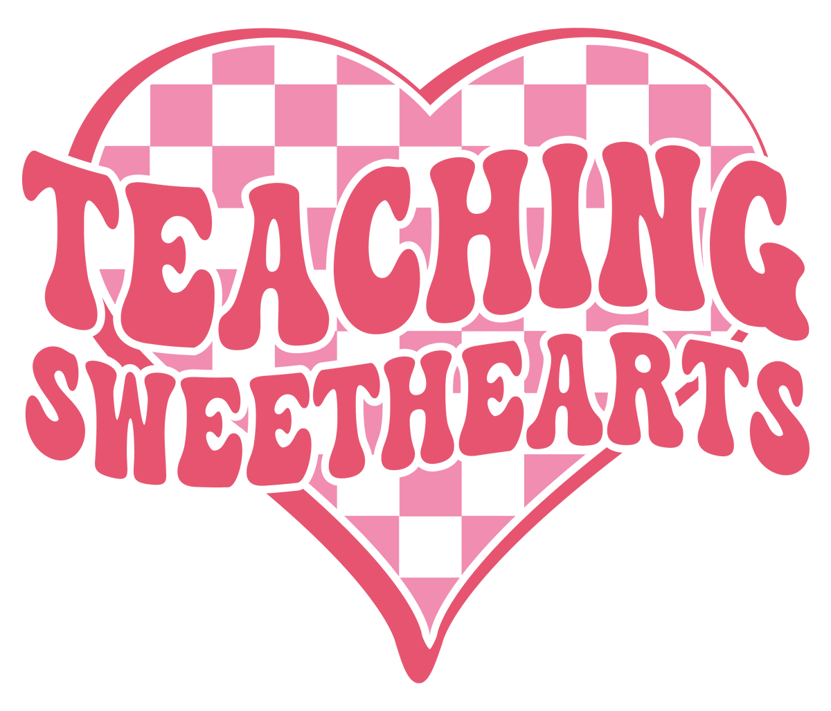 Pink Teaching Sweethearts DTF Crewneck | Binghambliss